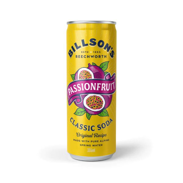 Billson's Passionfruit Classic Soda - 355ml | The Base Warehouse