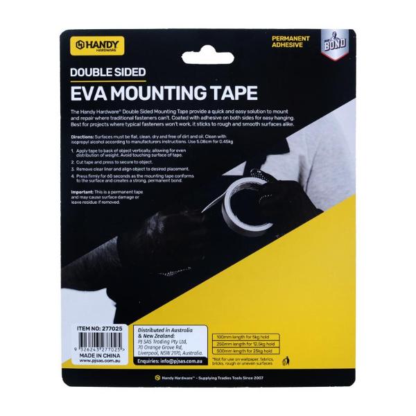 Double Sided Eva Cushioned Mounting Tape - 2.4cm x 5m | The Base Warehouse