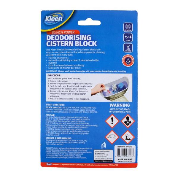 6 Pack White Bleach Powder Toilet Deodorising Cistem Blocks - 50g | The ...