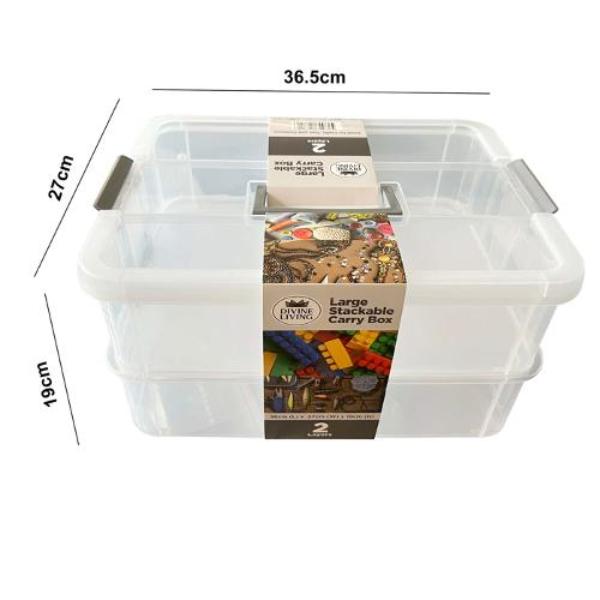 Large 2 Lay Stack Carry Box | The Base Warehouse
