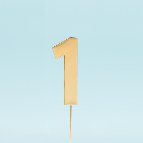 Gold Bold Number 1 Cake Topper | The Base Warehouse