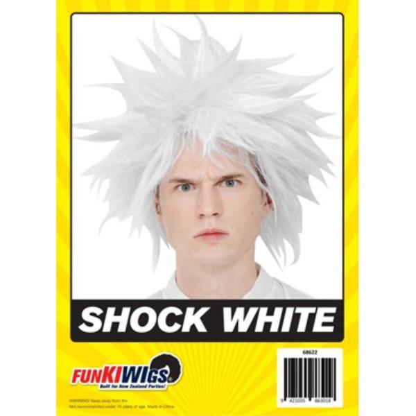 Shock White Wig | The Base Warehouse