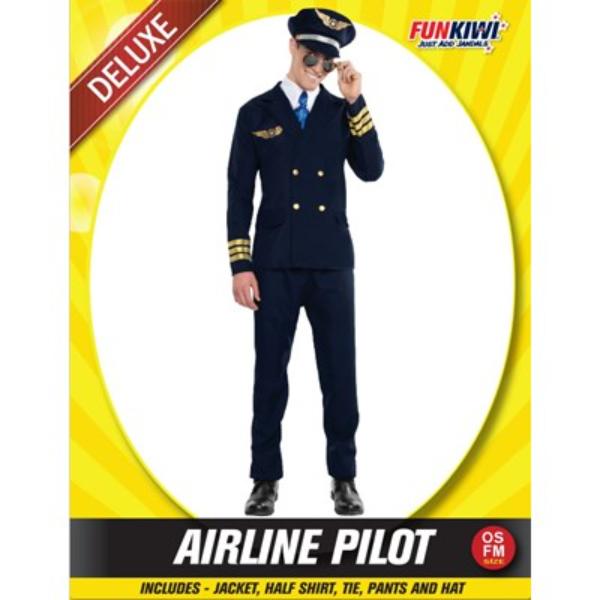 Adults Airline Pilot Costume | The Base Warehouse