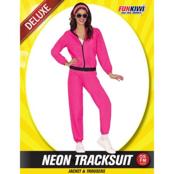 Deluxe Neon Pink Tracksuit - OSFM | The Base Warehouse