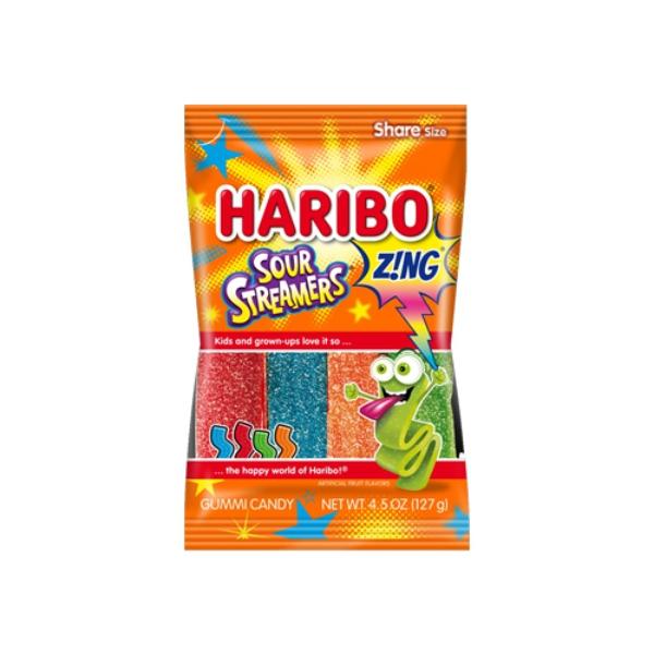 Haribo Sour Streamers Zing Gummy Candy - 127g | The Base Warehouse