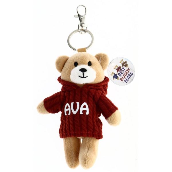 Red Ava Bear Keyring | The Base Warehouse