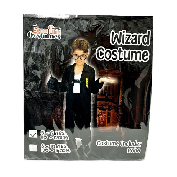 Black Wizard Costume - 5 - 7 Years | The Base Warehouse