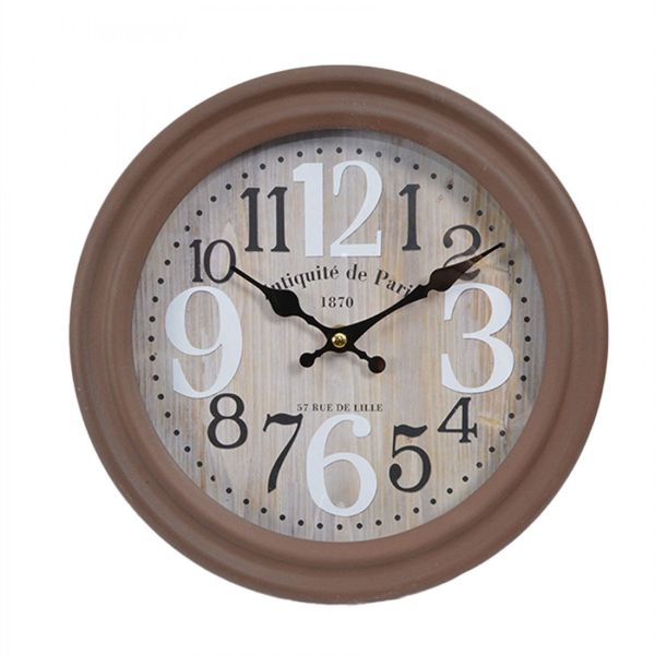 Round Iron Clock - 27cm | The Base Warehouse