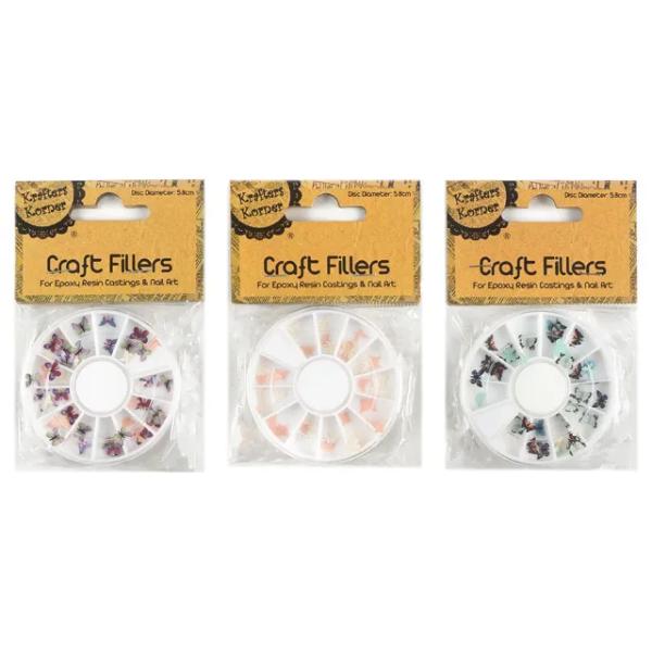 Craft Fillers In A Disc Butterflies - 5.7cm x 0.7cm | The Base Warehouse