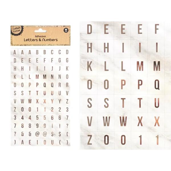 12 Pack Adhesive Letter & Number Tile - 2cm x 1.8cm | The Base Warehouse