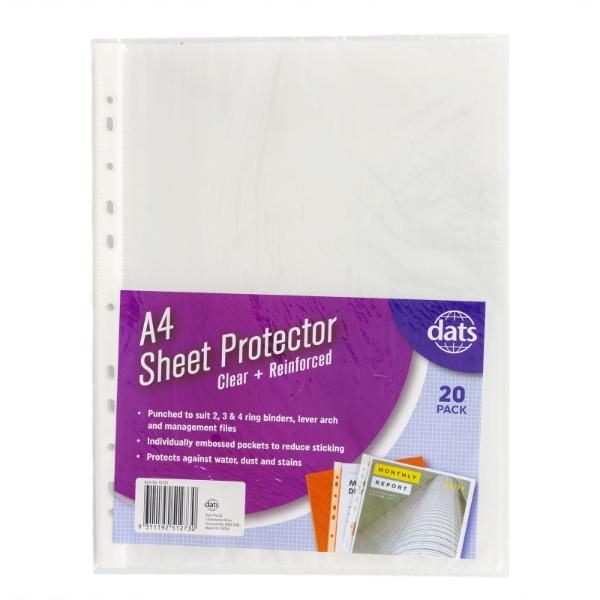 20 Pack Clear A4 Sheet Protector | The Base Warehouse