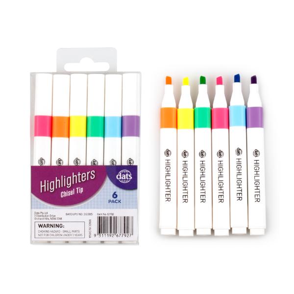 6 Pack Highlighters | The Base Warehouse