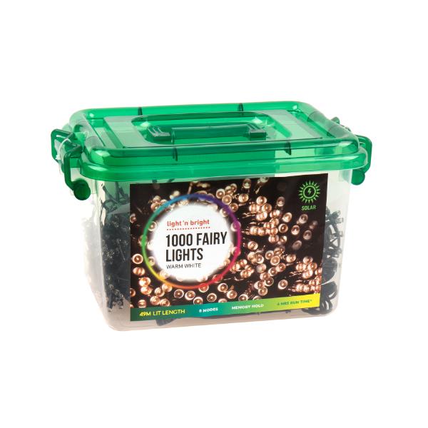 1000 Warm White Fairy Lights - 49m | The Base Warehouse