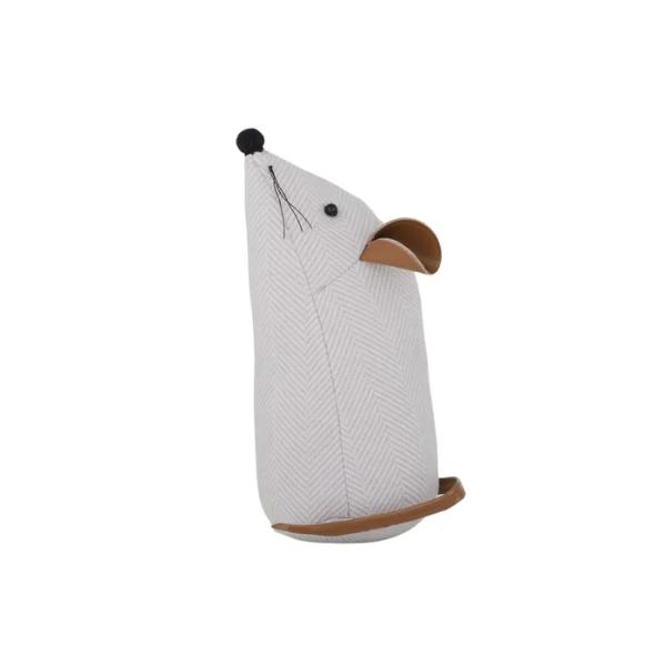 Natural Mousy Mouse Door Stop - 13cm x 26cm | The Base Warehouse