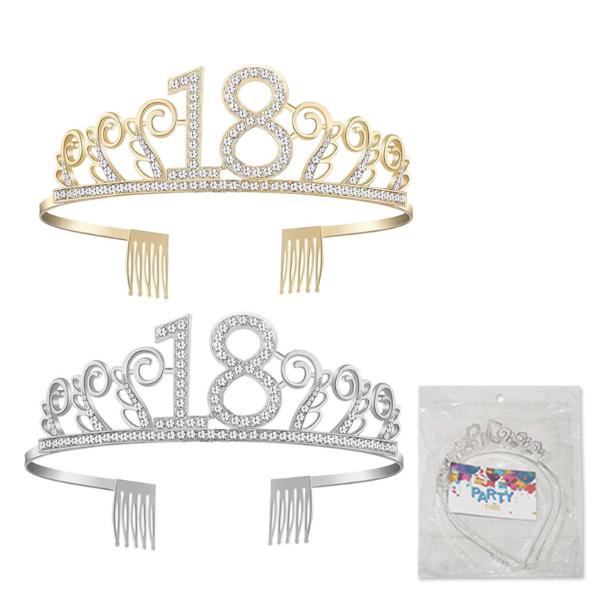 Party Crystal 18 Tiara | The Base Warehouse