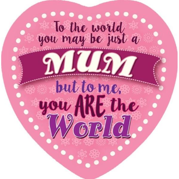 Mum To World Heart Magnet | The Base Warehouse