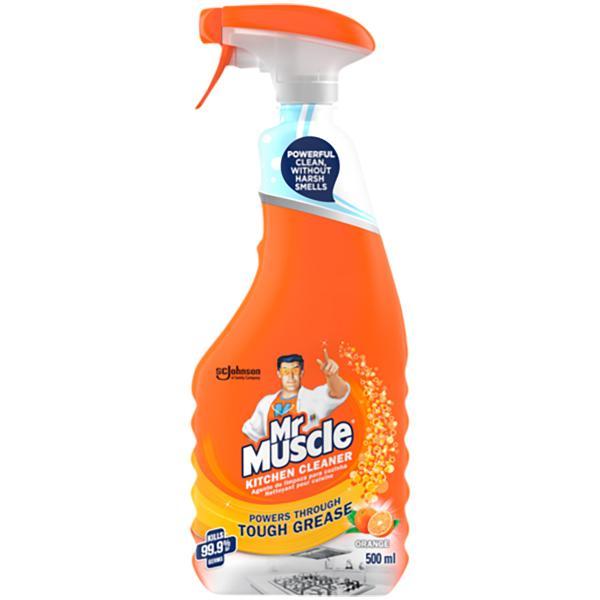Mr Muscle Orange Kitchen Cleaner Pump Bottle - 500ml | The Base Warehouse