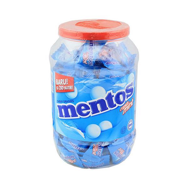 200 Pack Mentos Jar Mint Candy - 540g | The Base Warehouse