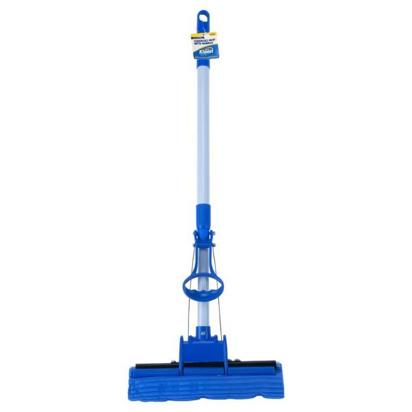 Squeegee Mop With Sponge Head & Telescopic Expandable Handle - 27cm x ...