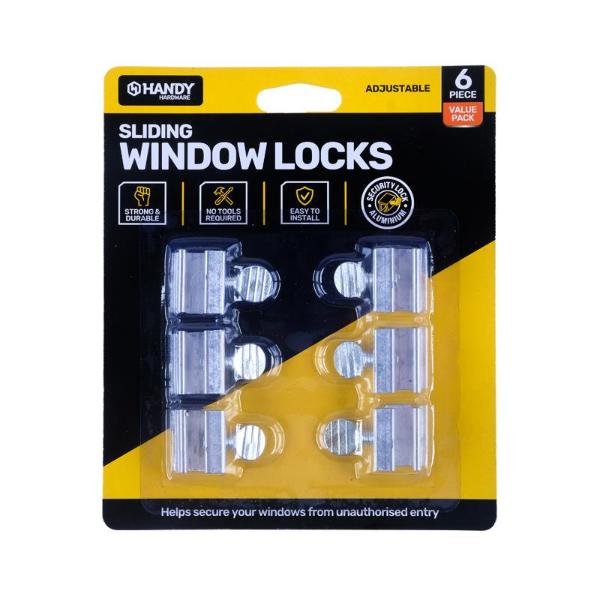 6 Pack Venting & Locking Sliding Window Locks | The Base Warehouse