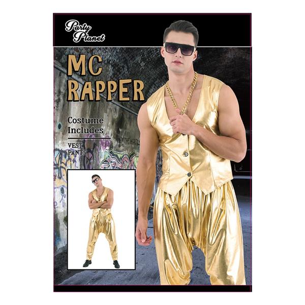 90s Mc Rapper Men Costume - Large | The Base Warehouse