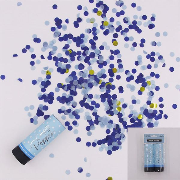 2 Pack Blue Confetti Popper - 10.6cm | The Base Warehouse
