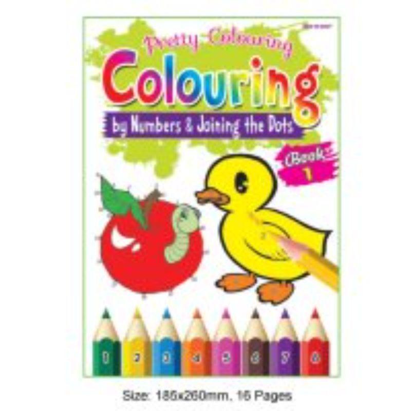 Pretty Colouring Book 1 (by Numbers & Joining the Dots) - 16 Pages ...