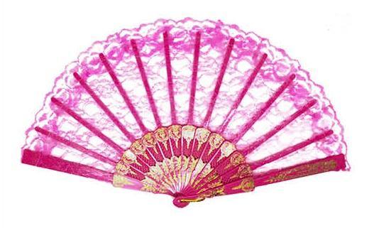 Hot Pink Lace Fan | The Base Warehouse
