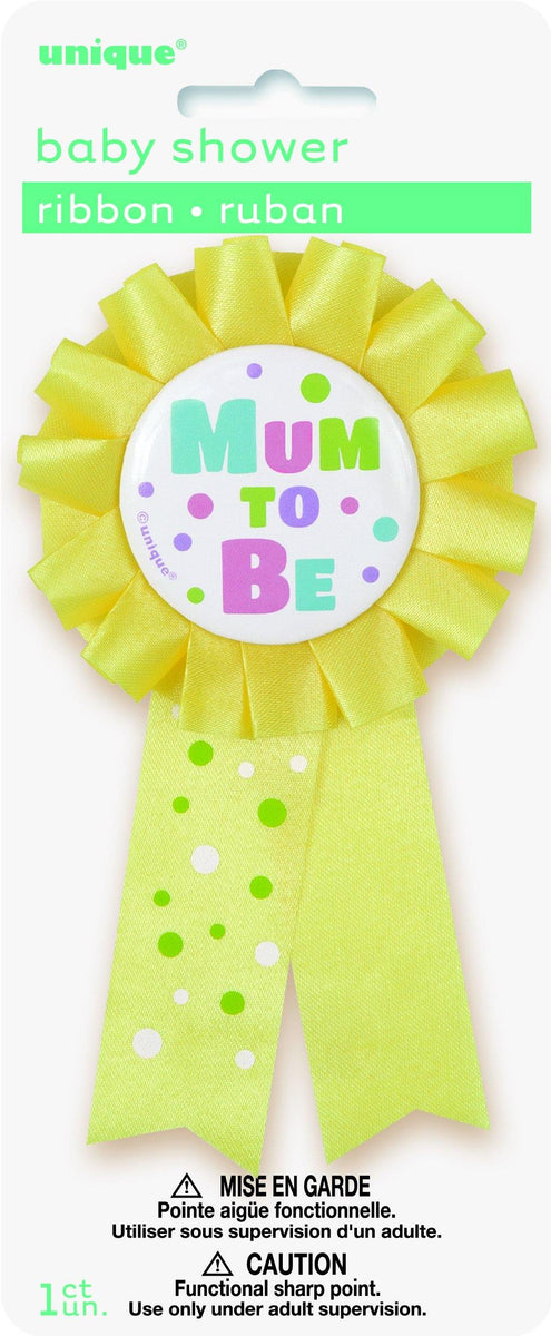 Yellow Mum To Be Award Ribbon | The Base Warehouse