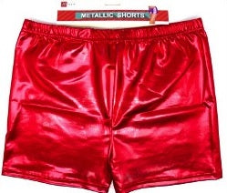 Red Metallic Shorts | The Base Warehouse
