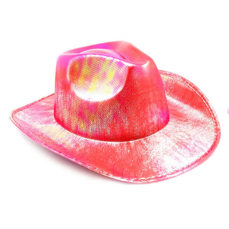Adult Red Metallic Cowboy Hat | The Base Warehouse