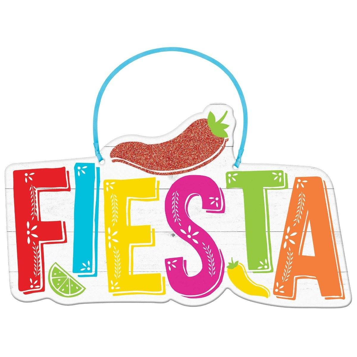 Fiesta Hanging MDF Sign - 29cm x 17cm | The Base Warehouse