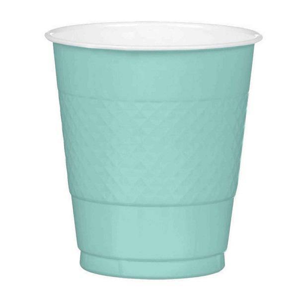 20 Pack Robins Egg Blue Plastic Cups - 355ml | The Base Warehouse