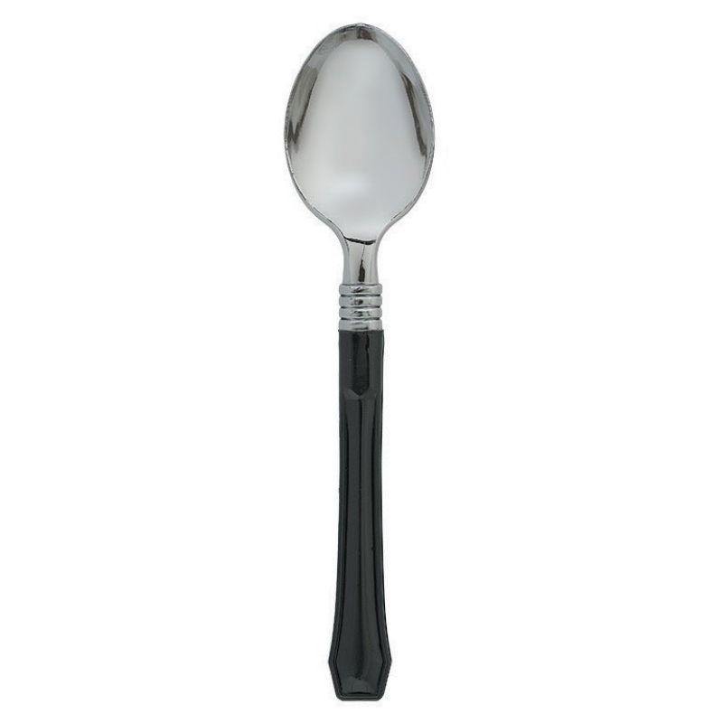20 Pack Premium Classic Jet Black Spoons | The Base Warehouse