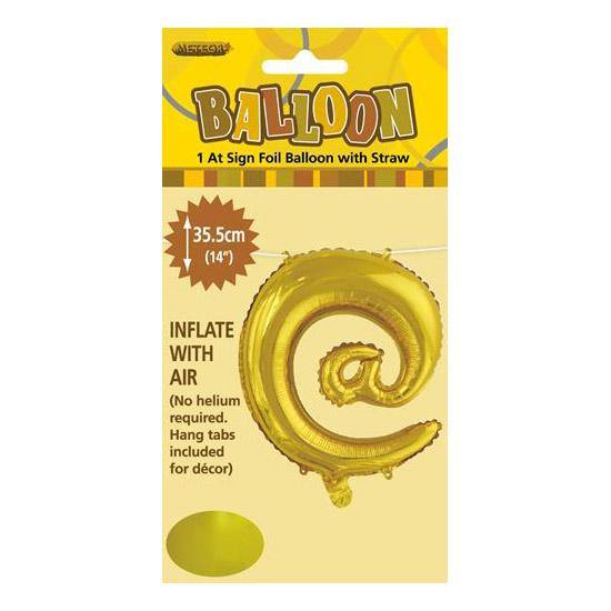 Gold Symbol @ Foil Balloon - 35cm | The Base Warehouse