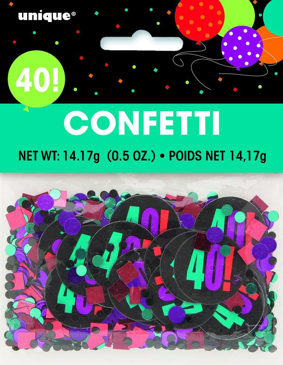 40! Birthday Cheer Confetti - 14g | The Base Warehouse