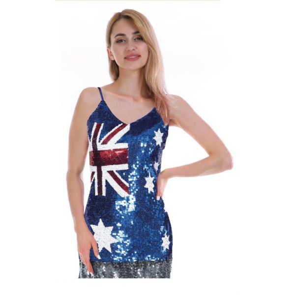 Adult Australian Sequin Singlet - One Size | The Base Warehouse