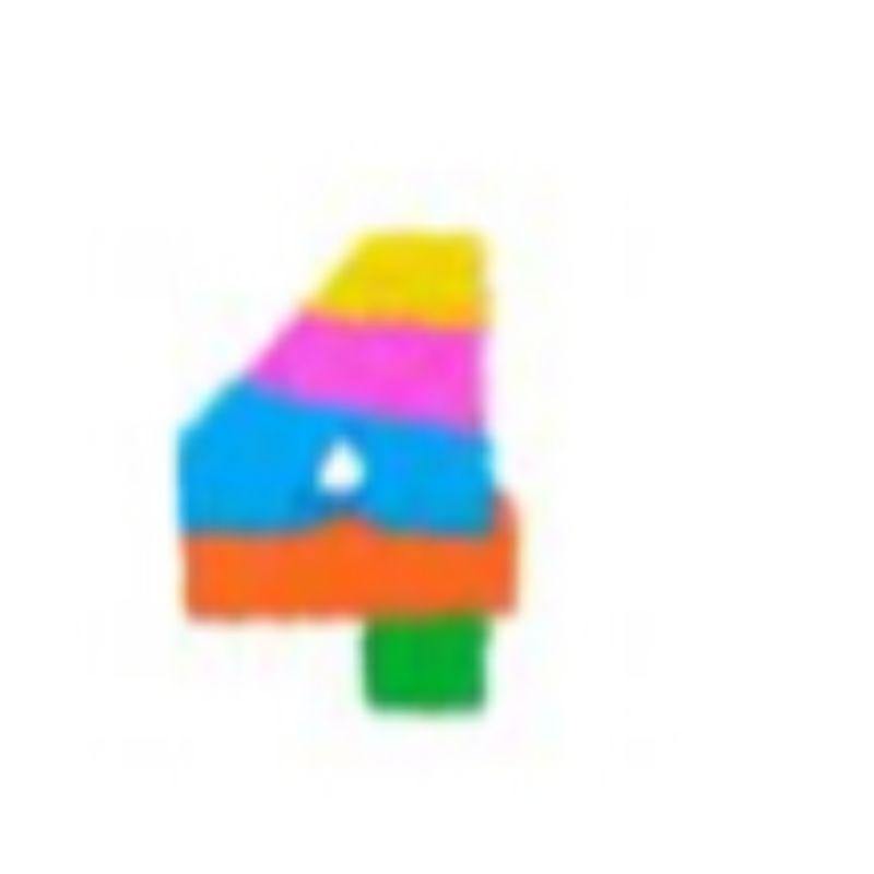 Pastel Rainbow Number 4 Pinata - 35cm x 50cm x 7.5cm | The Base Warehouse