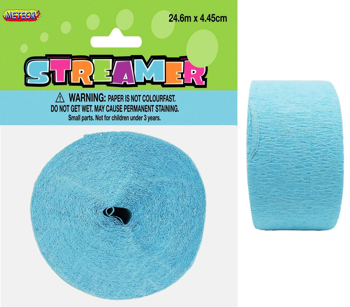 Powder Blue Crepe Streamer - 24m | The Base Warehouse