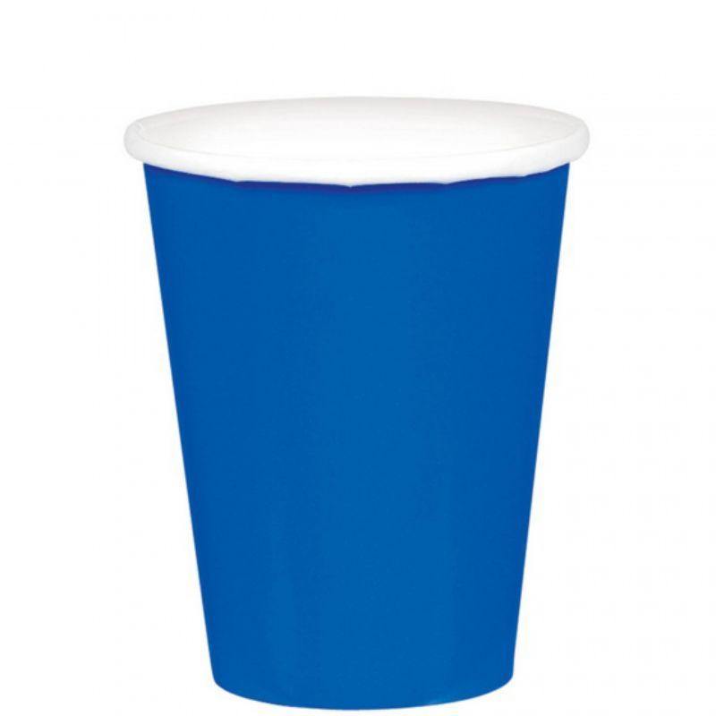 20 Pack Bright Royal Blue Paper Cups - 266ml | The Base Warehouse