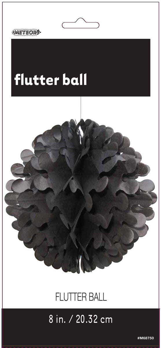 Midnight Black Flutter Ball - 20cm | The Base Warehouse