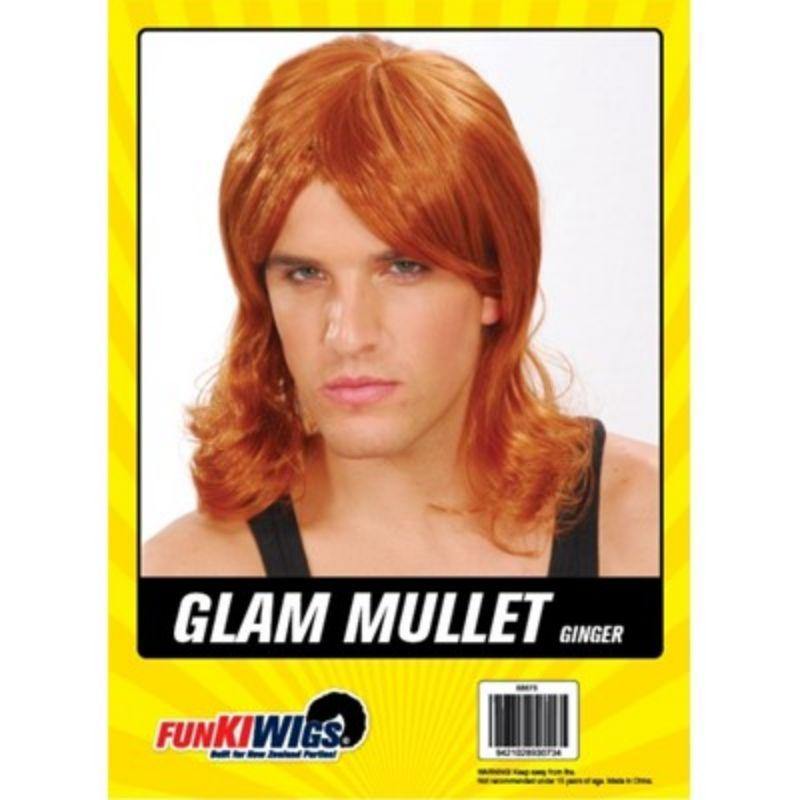 Mens Ginger Glam Mullet Wig | The Base Warehouse