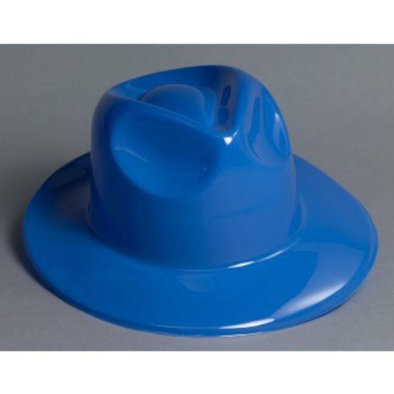 Adult Blue Plastic Fedora | The Base Warehouse