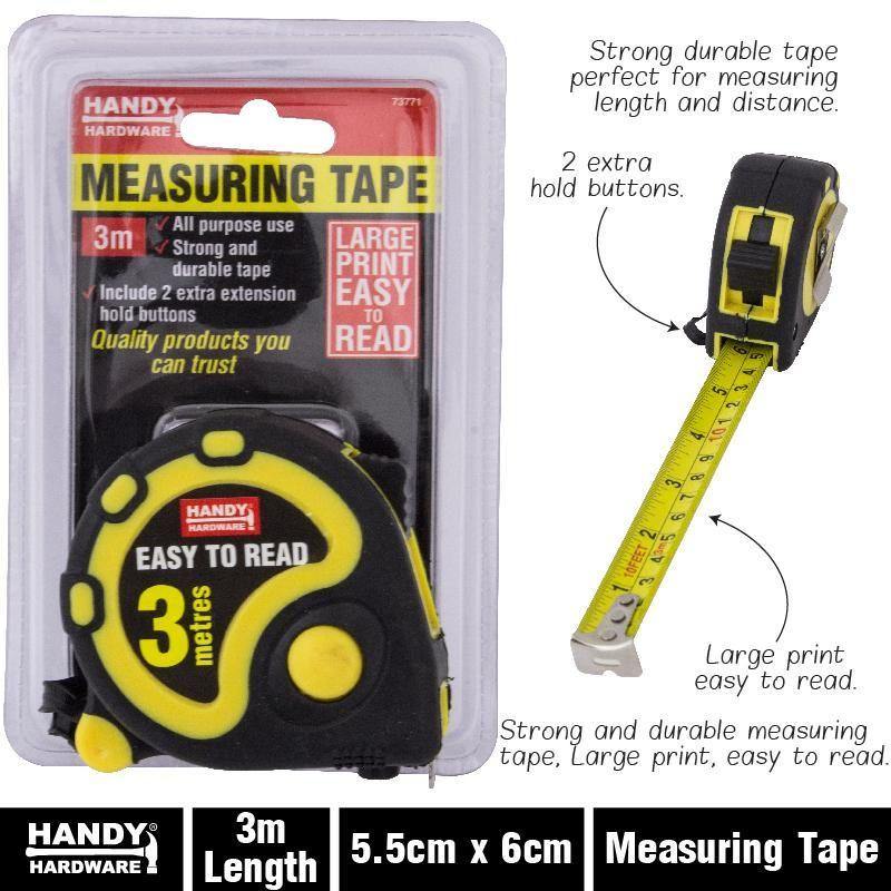 Heavy Duty Tape Measure - 3m | The Base Warehouse