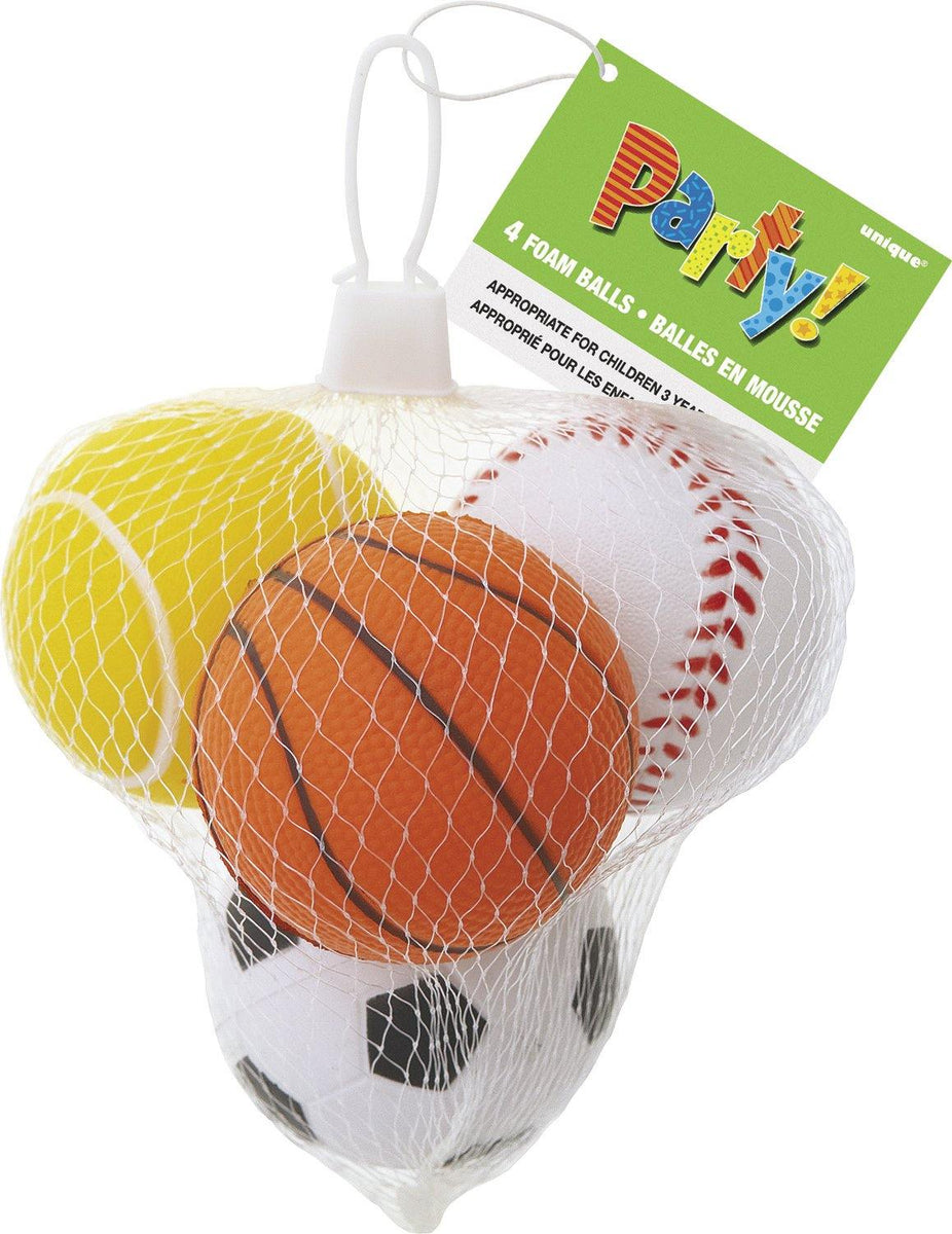 4 Pack Sport Foam Balls | The Base Warehouse