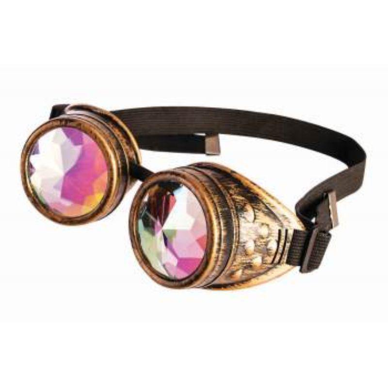 Adult Steampunk Holographic Goggles | The Base Warehouse