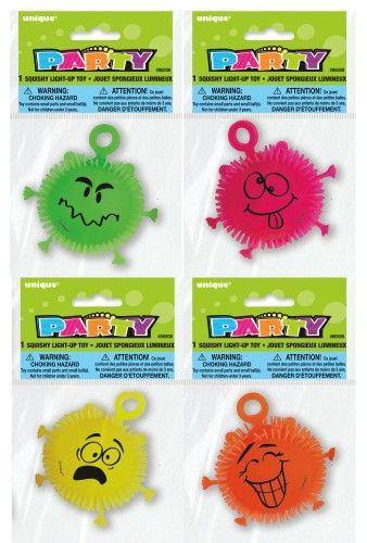 4 Assorted Colours Squishy Spike Light Up Toy - 5cm | The Base Warehouse