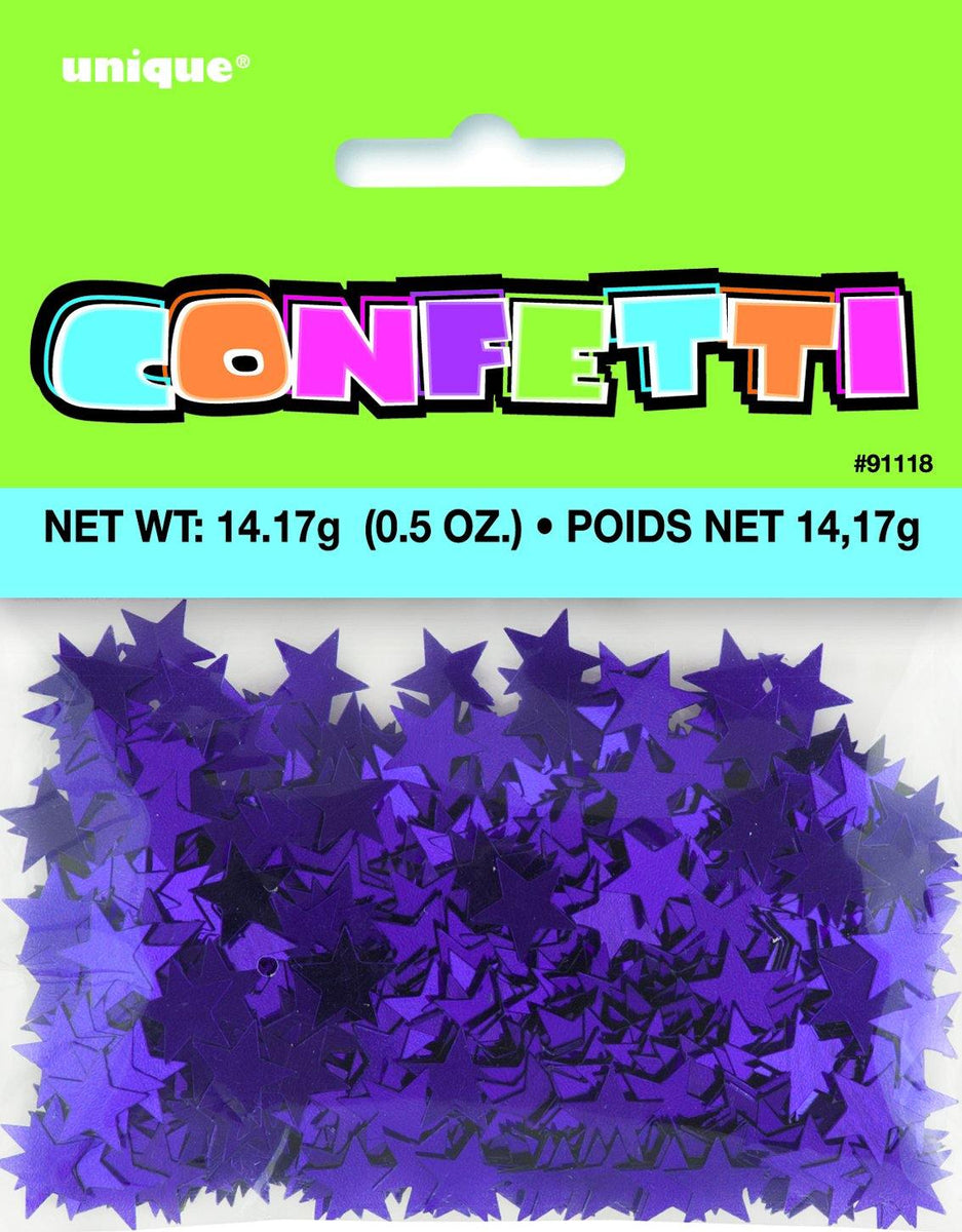 Purple Stars Confetti - 14g | The Base Warehouse