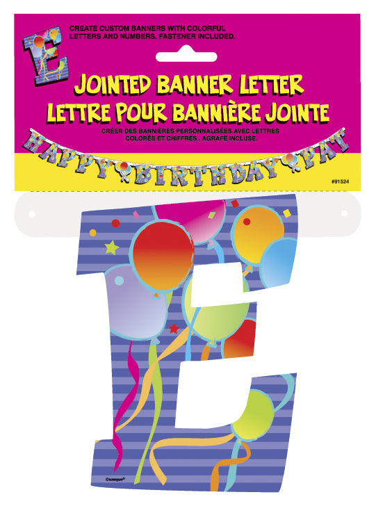 Jointed Banner Letter E | The Base Warehouse