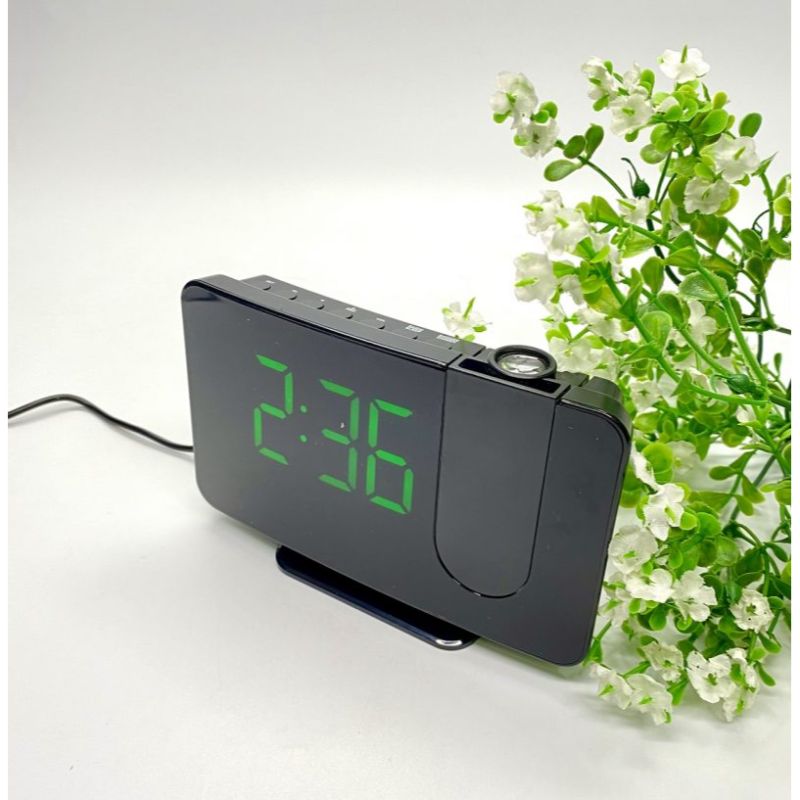 LED Radio Clock With Projector - 15cm x 10cm x 4cm | The Base Warehouse